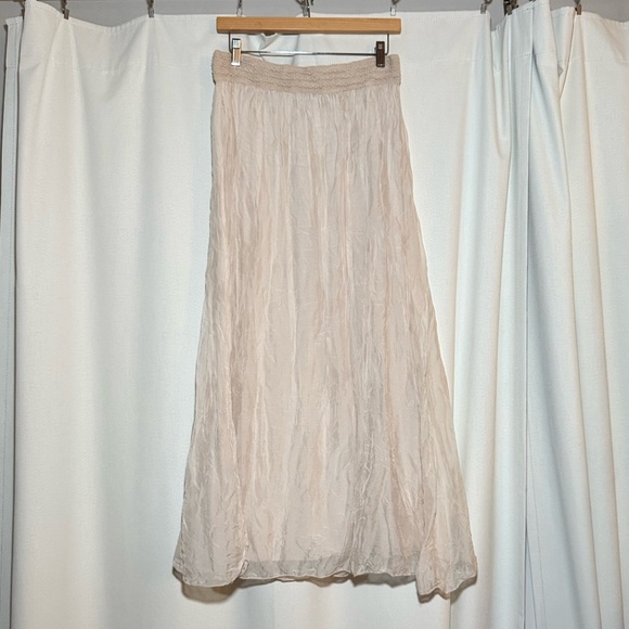 belle france | Skirts | Belle France Cream Silk Blend Maxi Skirt | Poshmark